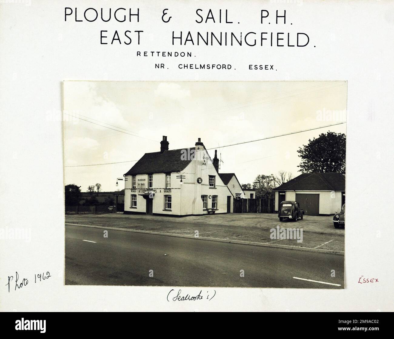 Photograph of Plough & Sail PH, Hanningfield, Essex. The main side of ...