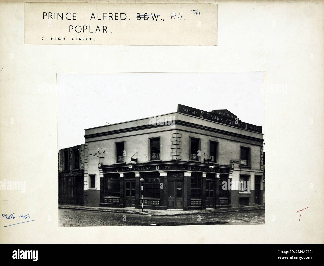 Photograph of Prince Alfred PH, Poplar, London. The main side of the ...