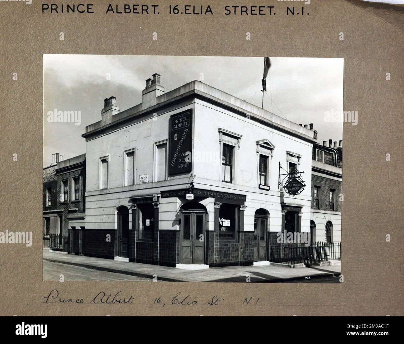 Photograph of Prince Albert PH, Islington, London. The main side of the ...