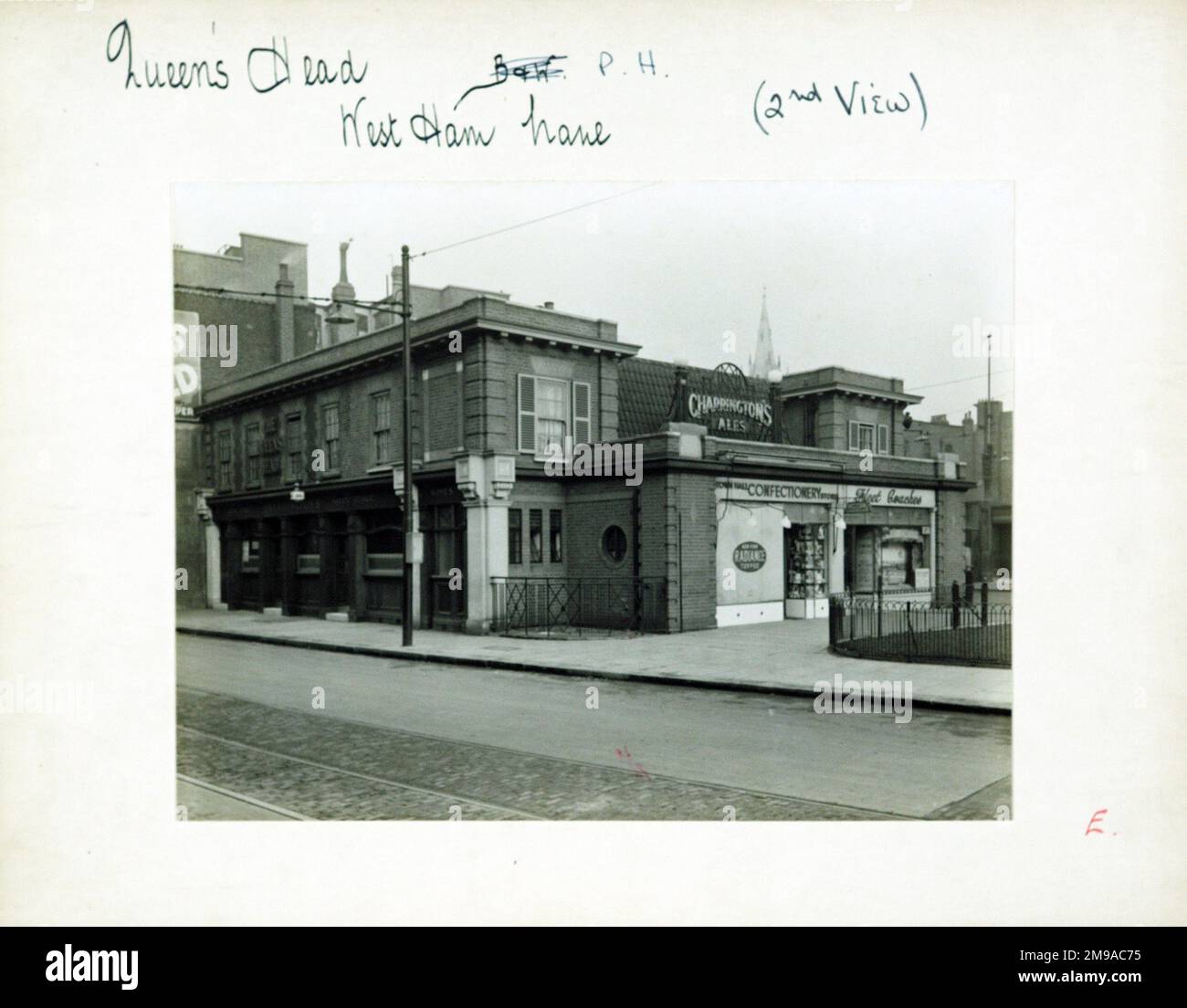 Photograph of Queens Head PH, Stratford, London. The main side of the ...