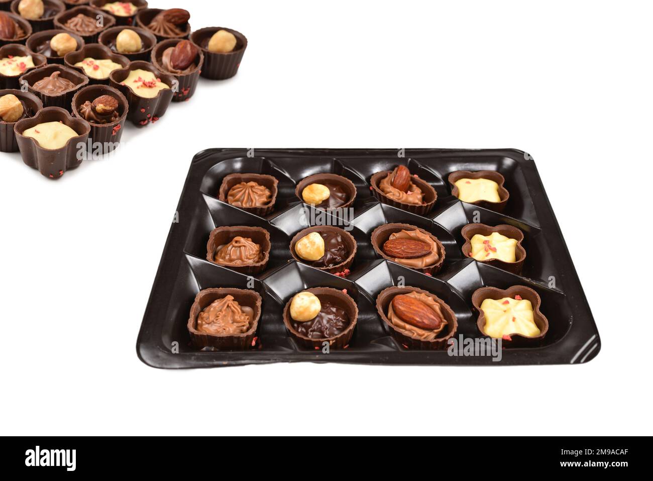 Mix of tasty chocolate candy collection Stock Photo - Alamy