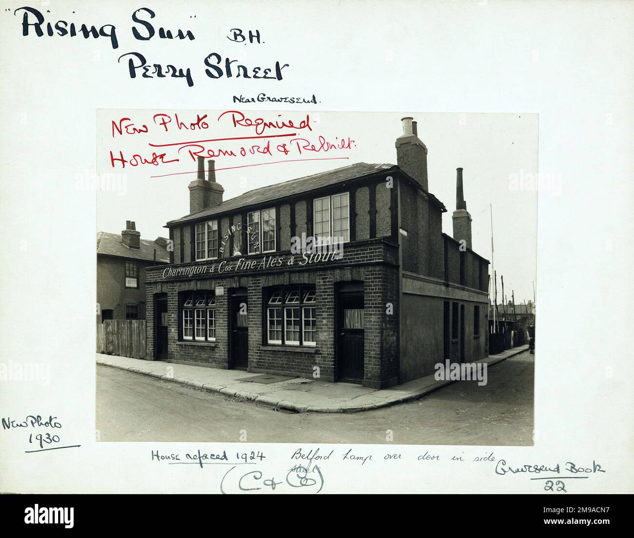 Photograph of Rising Sun PH, Gravesend (Old), Kent. The main side of ...
