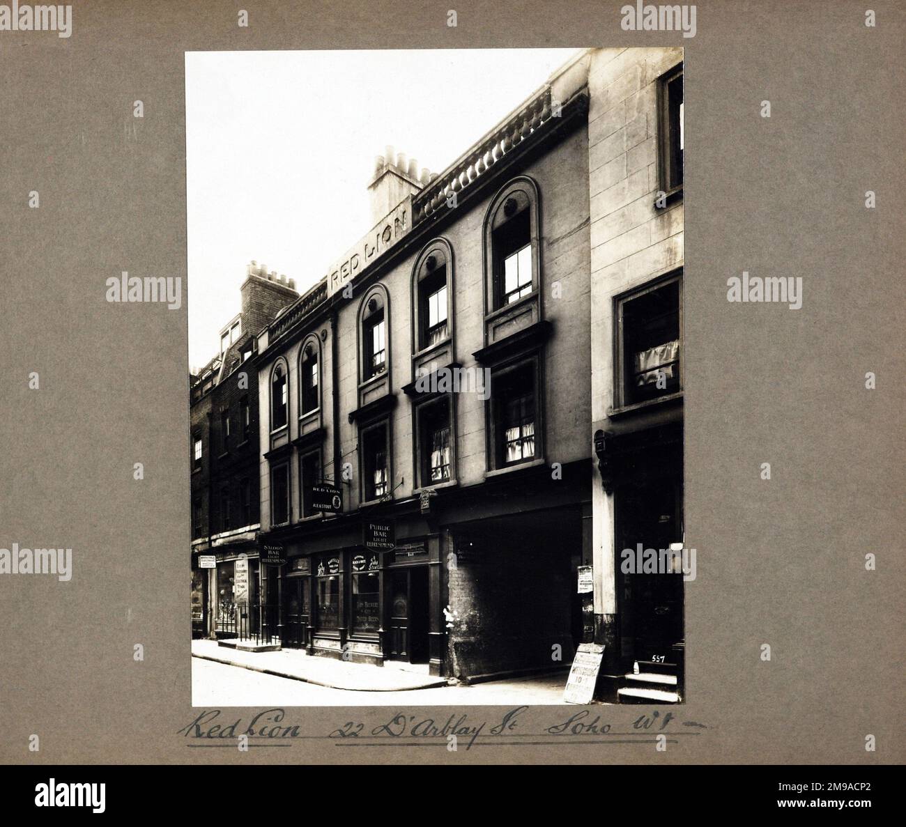 Photograph of Red Lion PH, Soho, London. The main side of the print ...