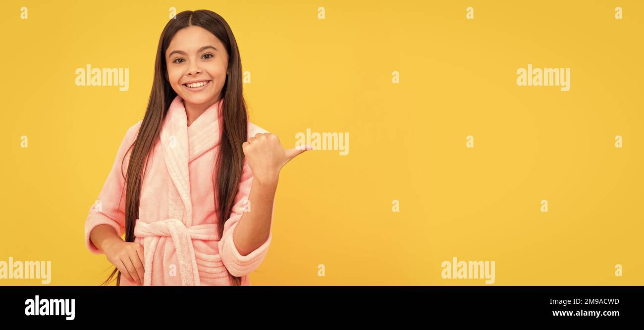 teen pointing finger. girl feeling relaxed and happy. childhood ...