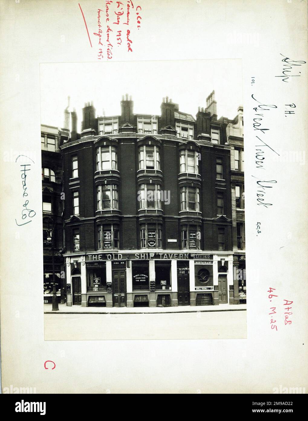Photograph of Ship PH, Great Tower Street, London. The main side of the ...