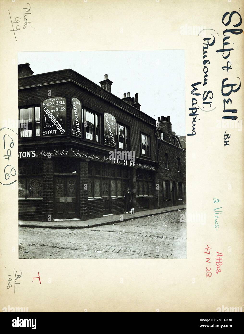 Photograph of Ship & Bell PH, Wapping, London. The main side of the ...