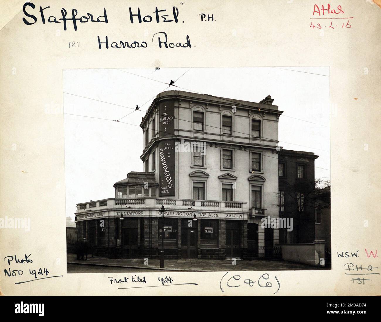 Photograph of Stafford Hotel, Harrow, London. The main side of the ...