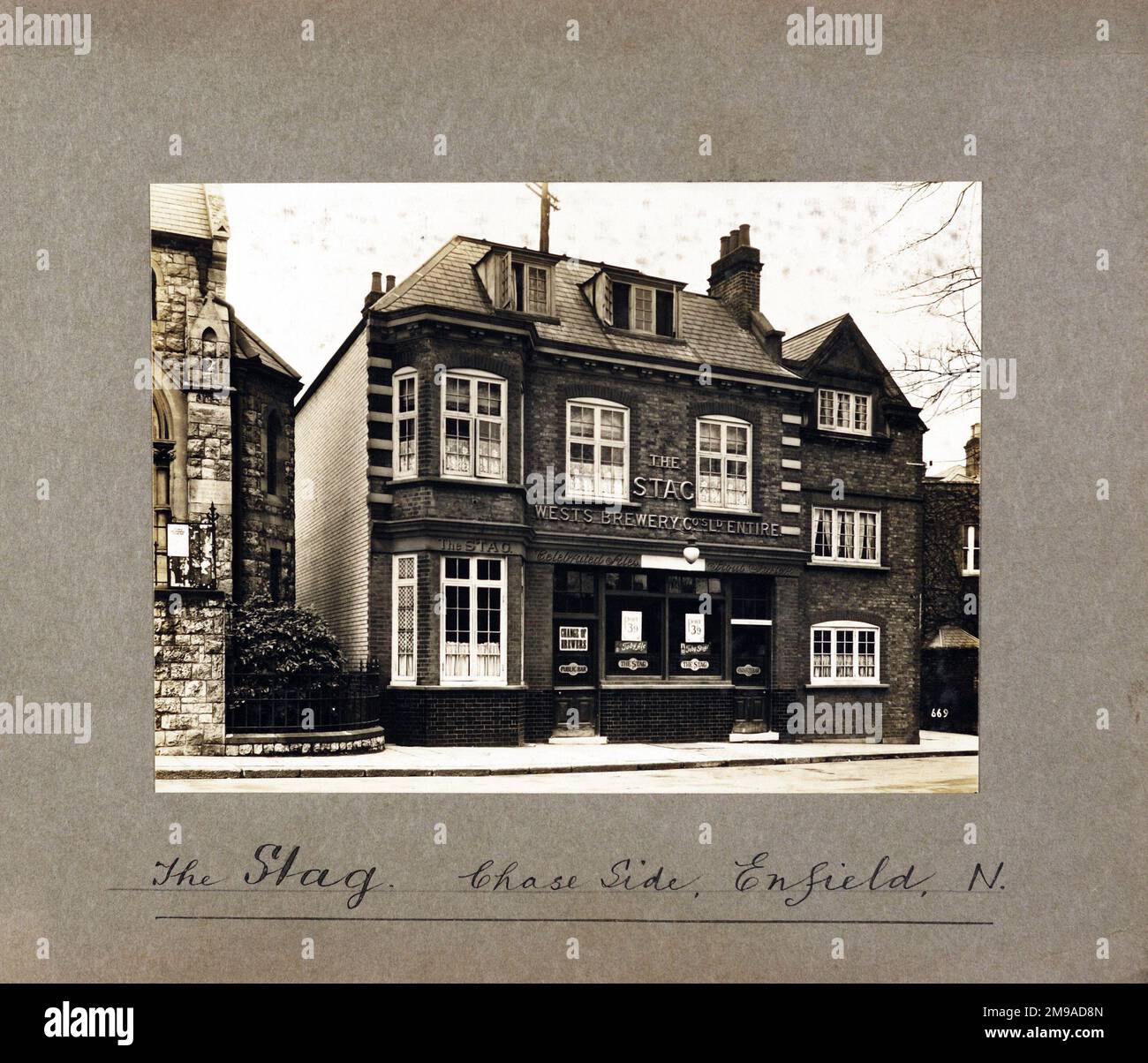 Photograph of Stag PH, Enfield, Greater London. The main side of the ...