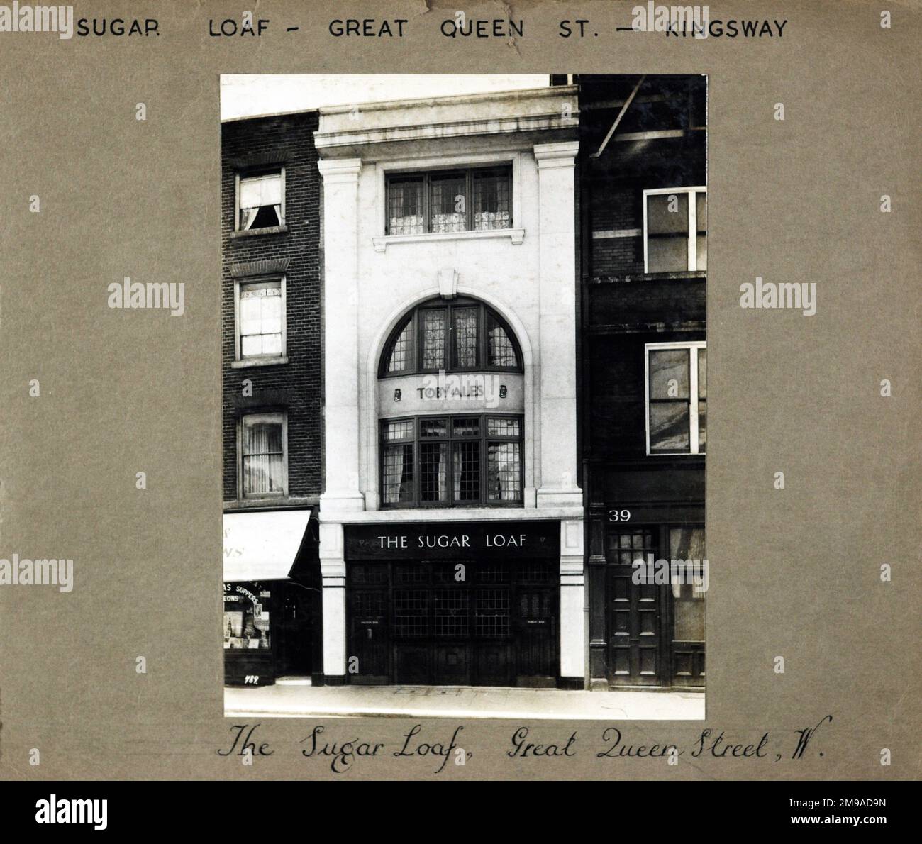 Photograph of Sugar Loaf PH, Kingsway, London. The main side of the ...