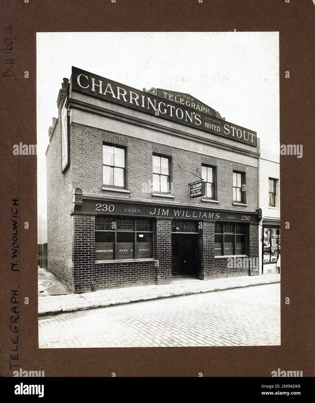 Photograph of Telegraph PH, North Woolwich, London. The main side of ...