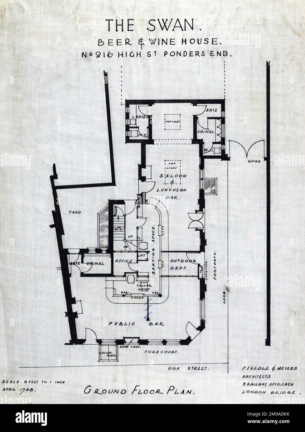 Photograph of Swan PH, Ponders End, Greater London. The main side of ...