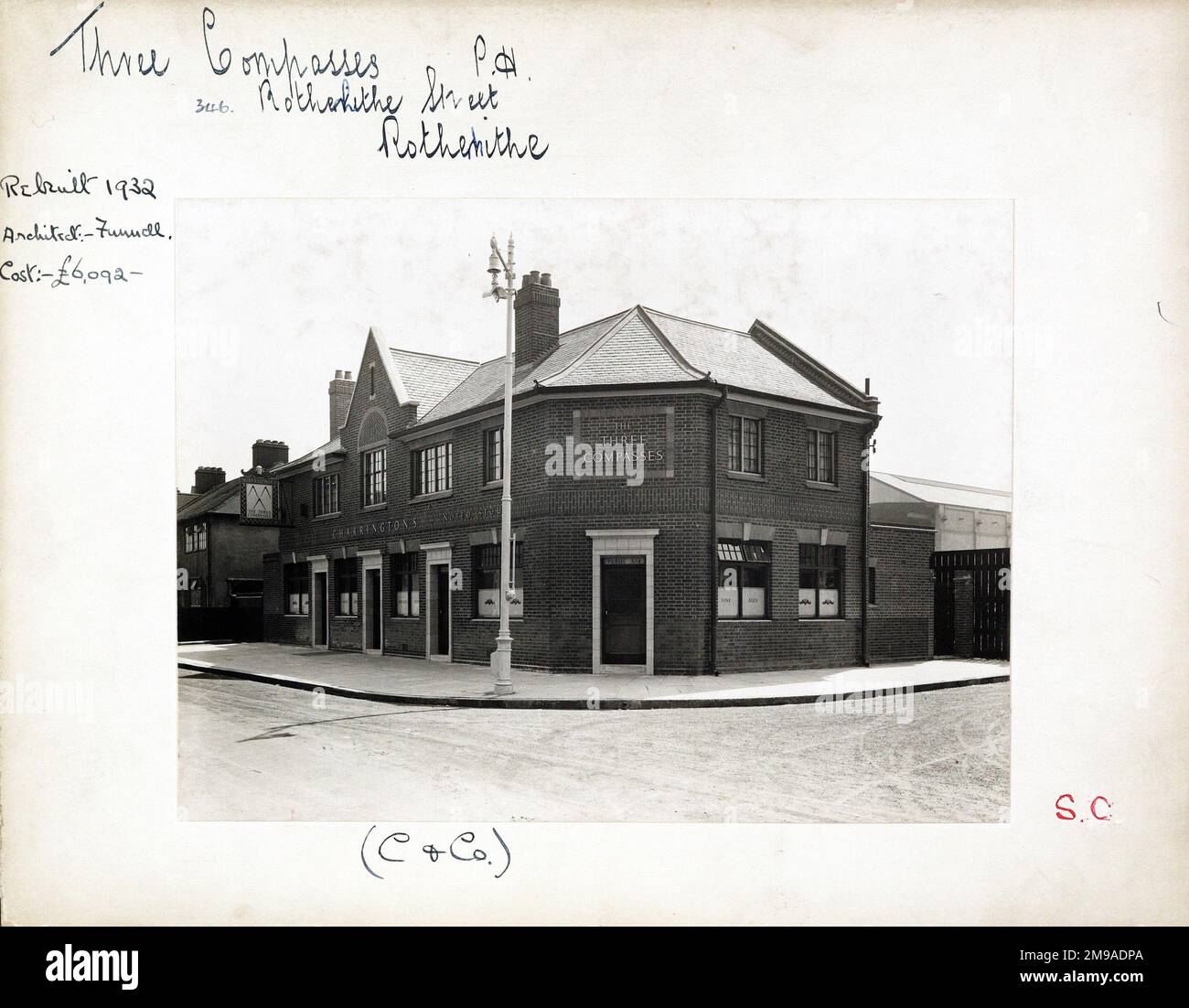 Photograph of Three Compasses PH, Rotherhithe (New), London. The main ...