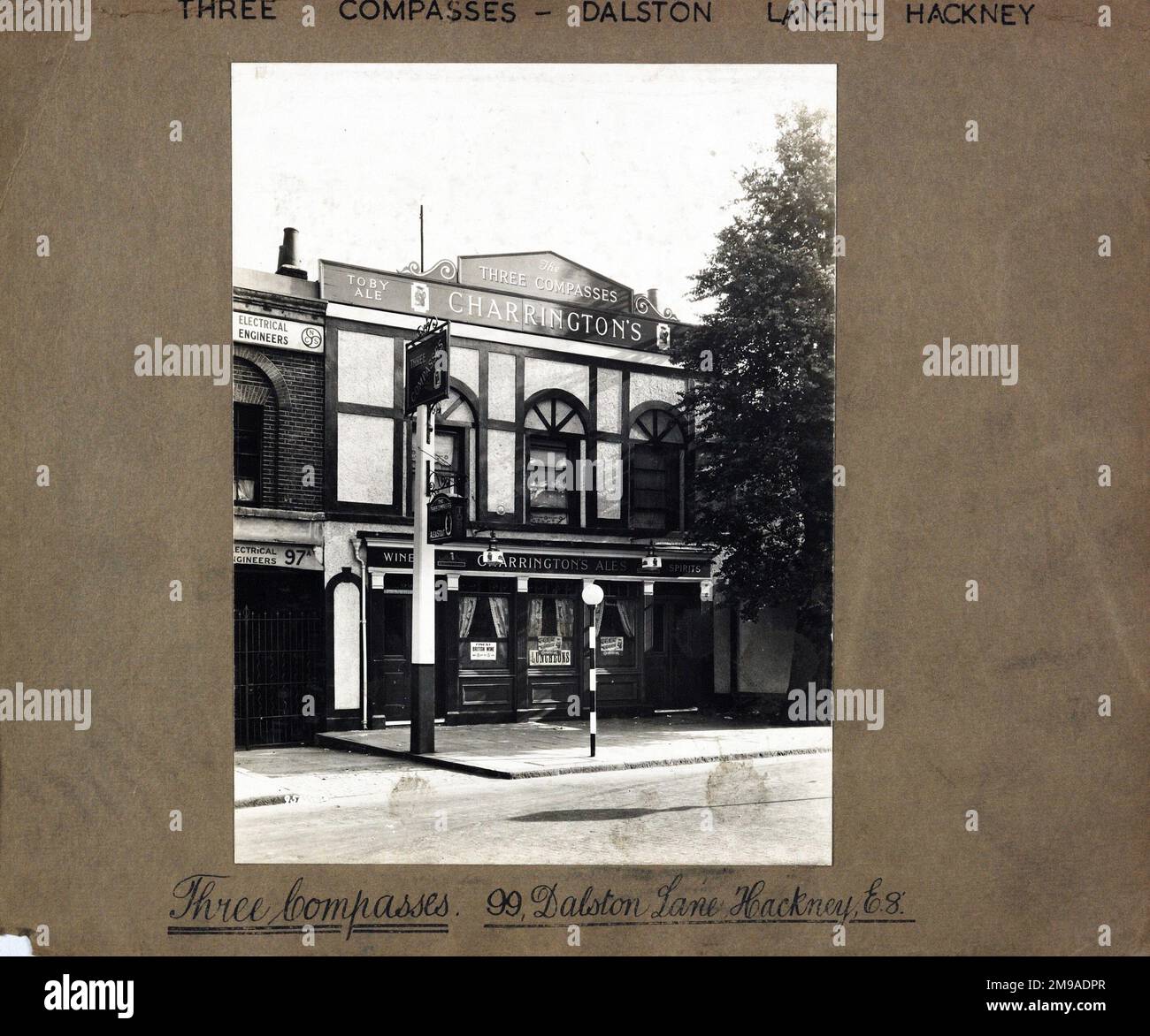 Photograph of Three Compasses PH, Hackney, London. The main side of the ...