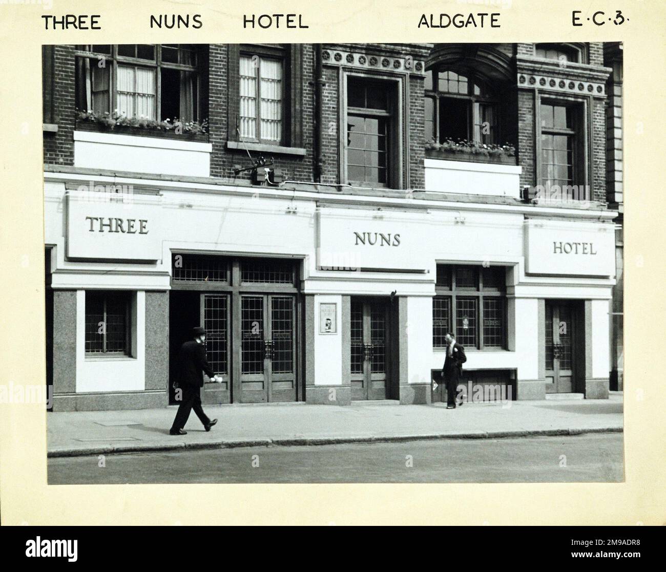 Photograph of Three Nuns Hotel, Aldgate, London. The main side of the ...