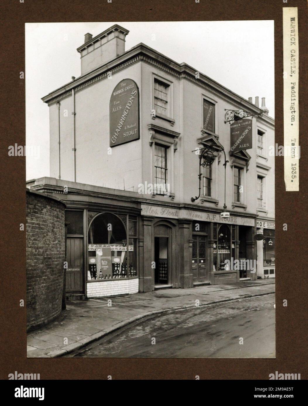Photograph of Warwick Castle PH, Paddington, London. The main side of ...