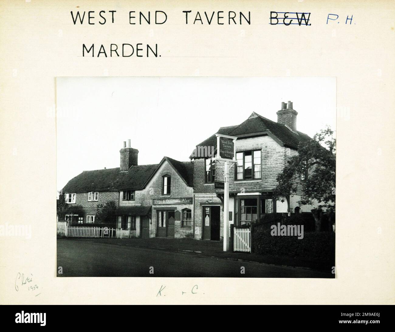 Photograph of West End Tavern , Marden, Kent. The main side of the ...