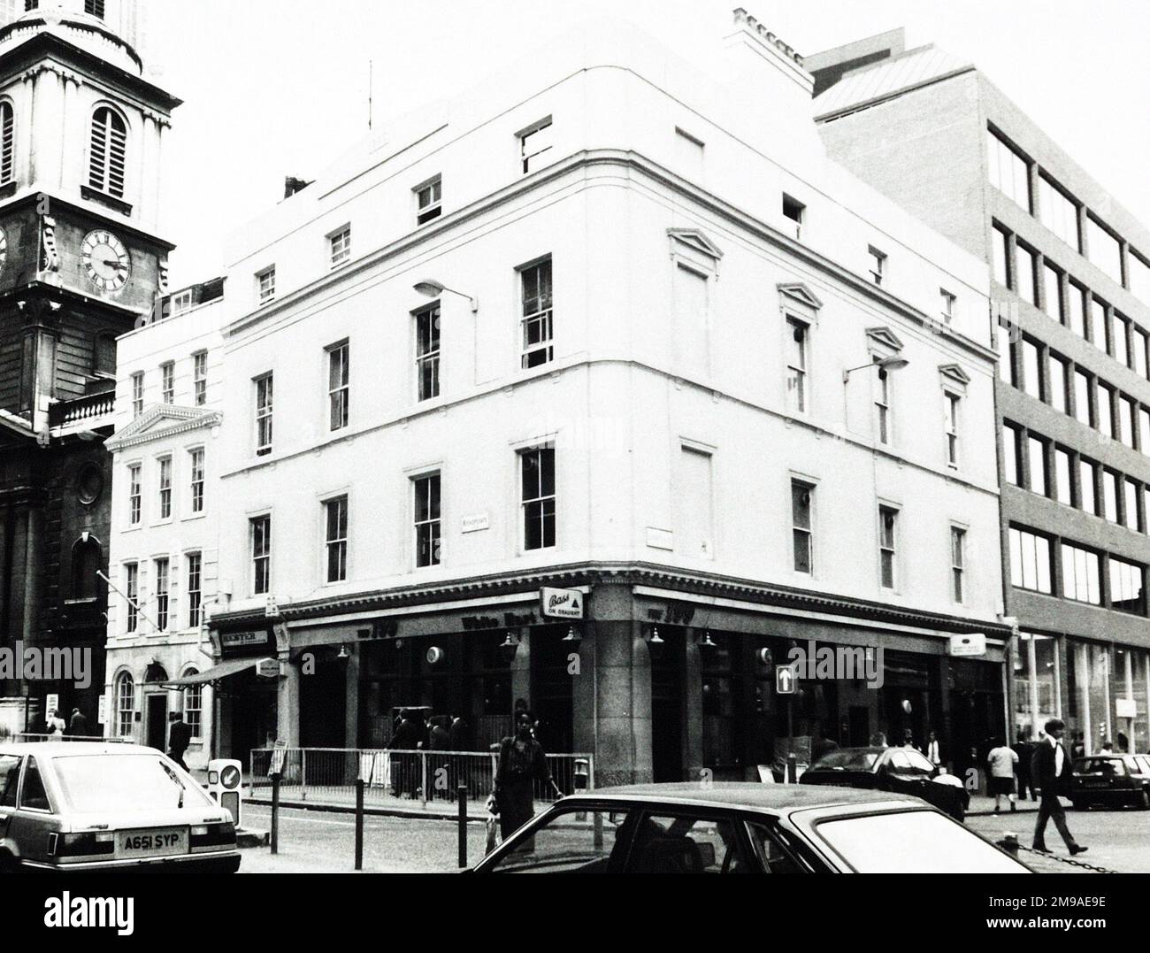 Photograph of White Hart PH, Liverpool Street, London. The main side of ...
