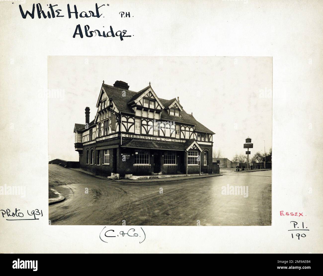 Photograph of White Hart PH, Abridge, Essex. The main side of the print ...