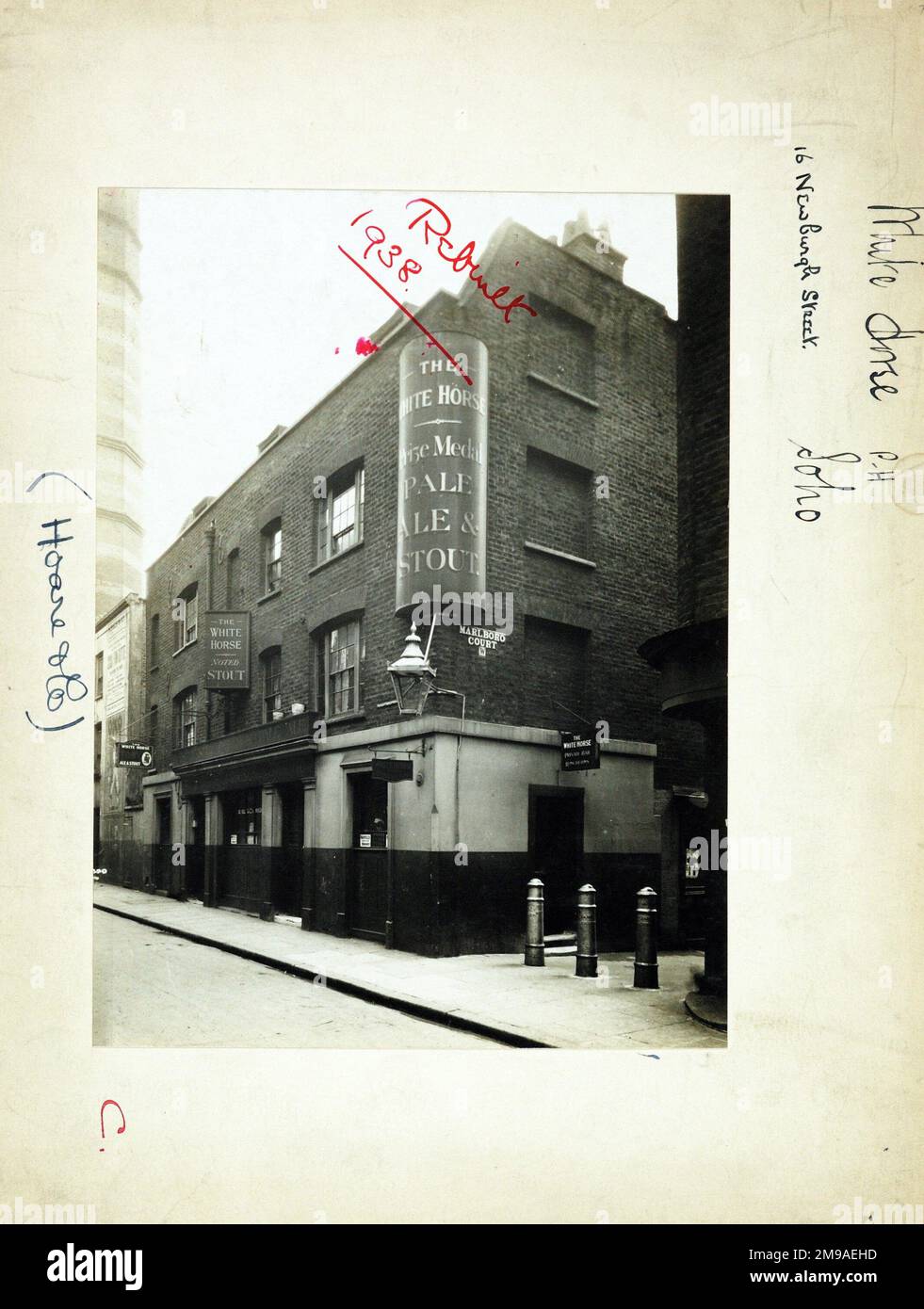 Photograph of White Horse PH, Soho (Old), London. The main side of the ...