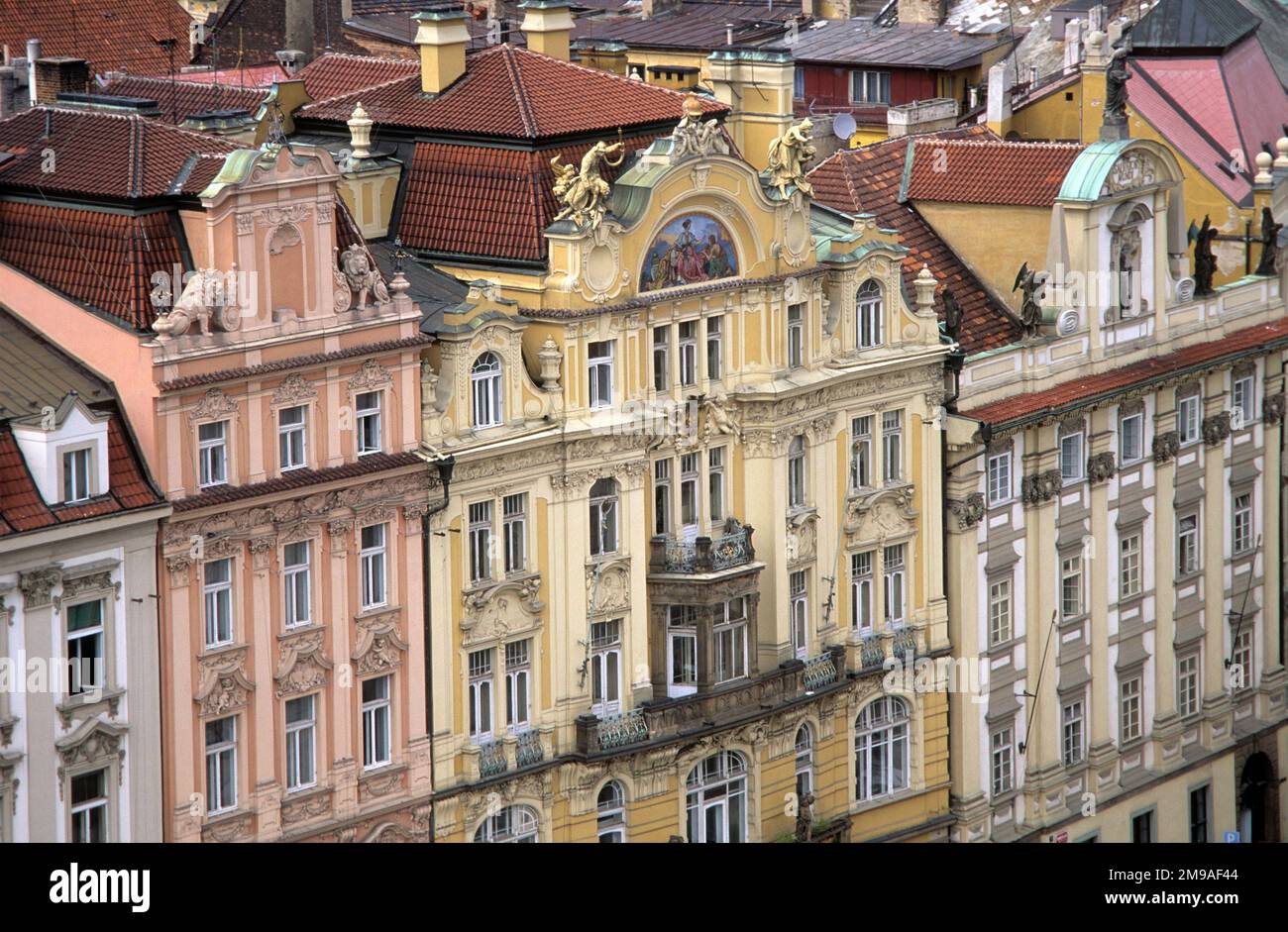 The old town square, Czechoslovakia Stock Photo - Alamy