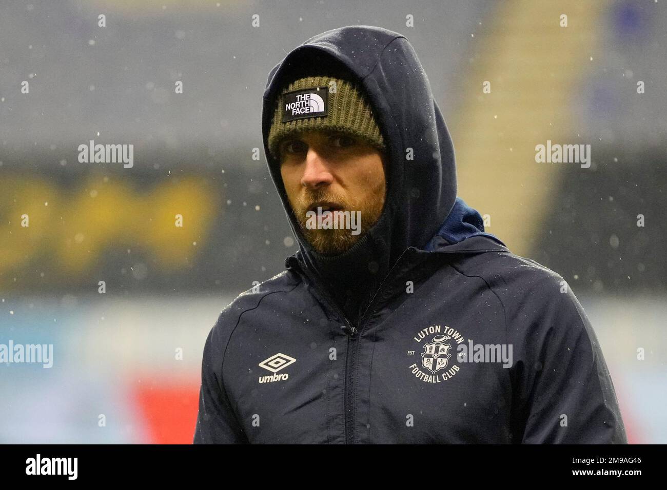 Jordan Clark #18 of Luton Town the Emirates FA Cup match Third Round ...