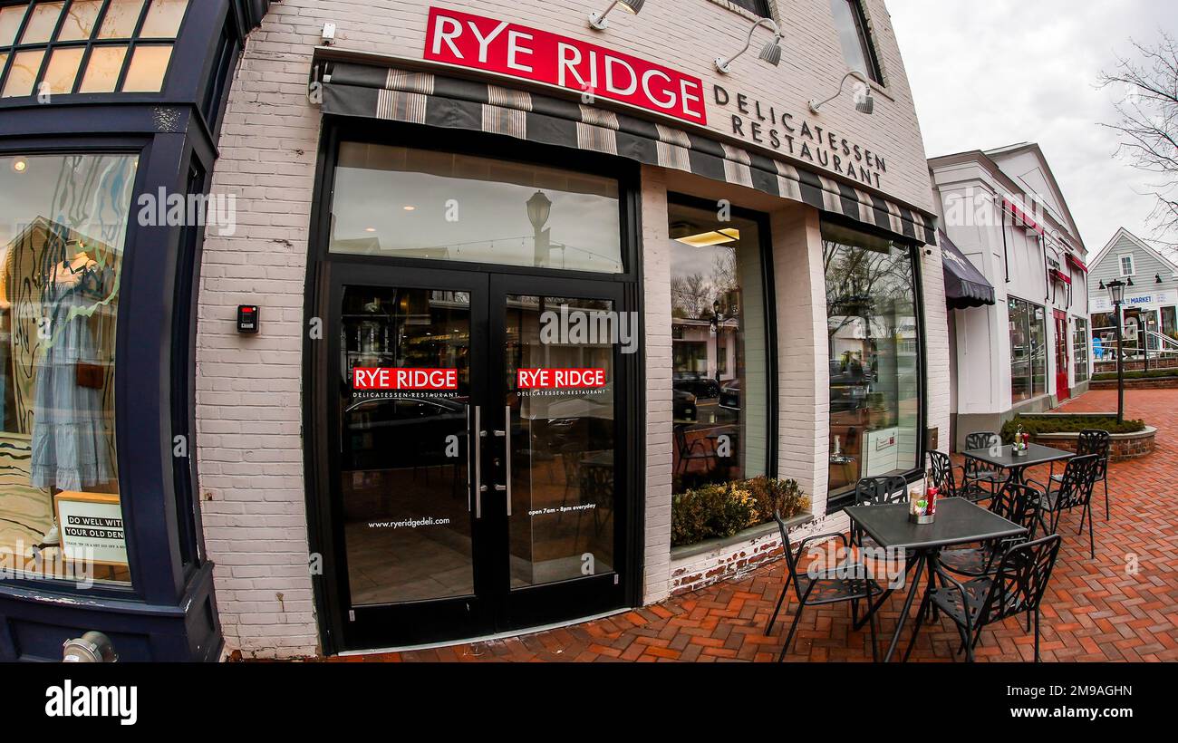 WESTPORT, CT, USA - MARCH 7, 2022: Rye Ridge delicatessen restaurant ...