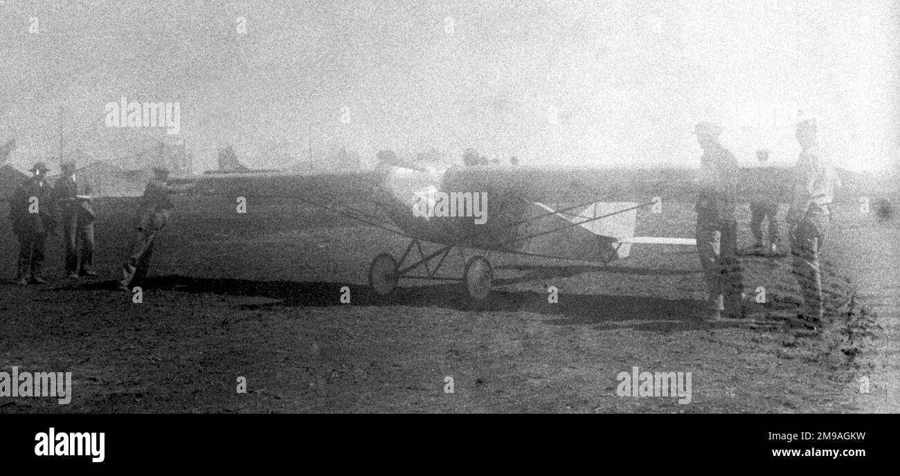 Mystery high-wing monoplane (RH image of the stereo pair Stock Photo ...