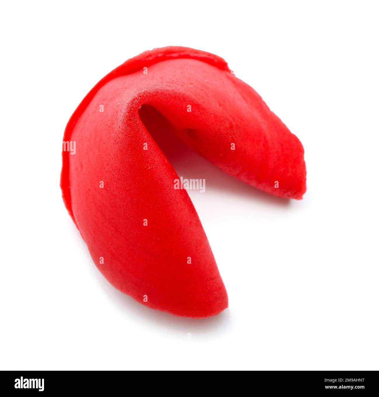 Red fortune cookie on white background. Valentine's Day celebration ...
