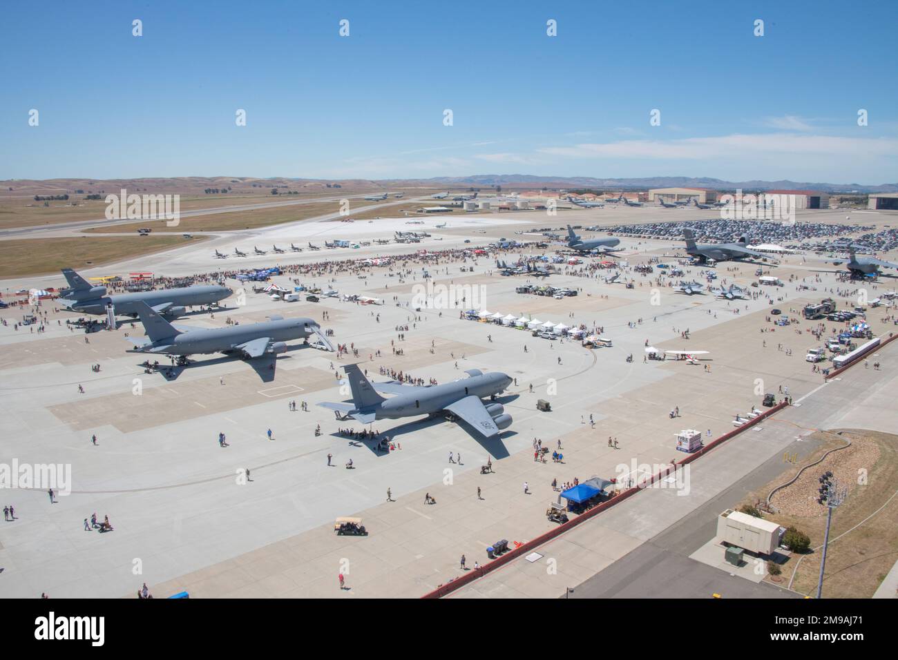An overview of the Travis Air Force Base flight line during Wings Over ...