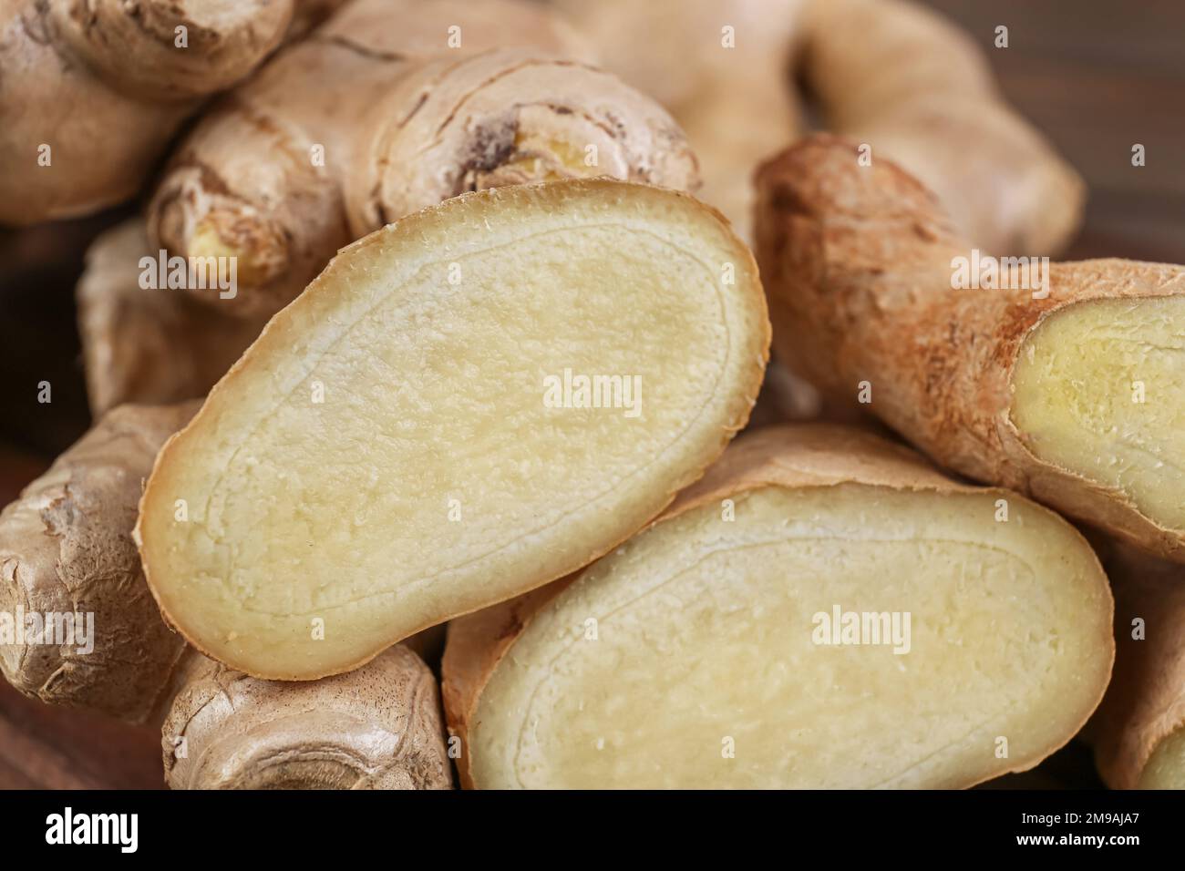 Texture of fresh ginger roots as background Stock Photo - Alamy