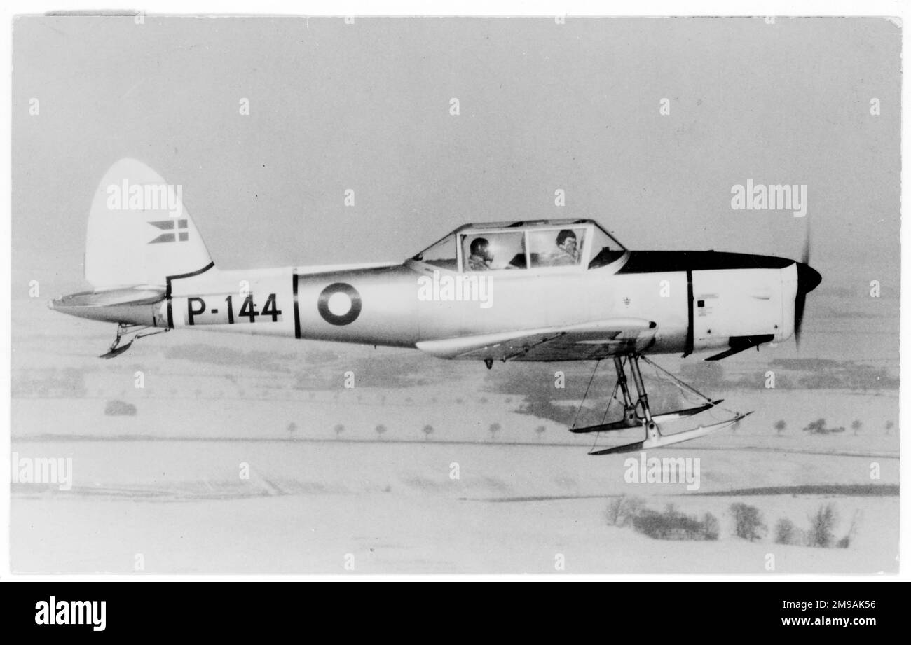 Royal Danish Air Force - de Havilland DHC-1 Chipmunk P-144, seen with ...