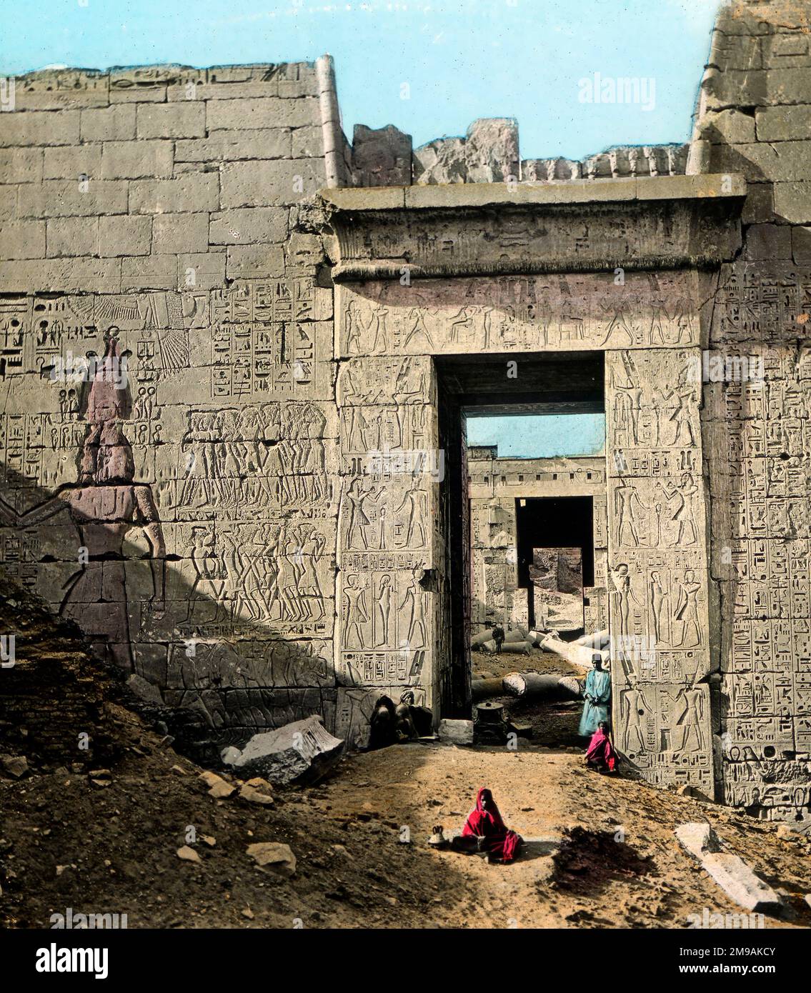 The second Propylon at Medinet Abu, Egypt Stock Photo - Alamy
