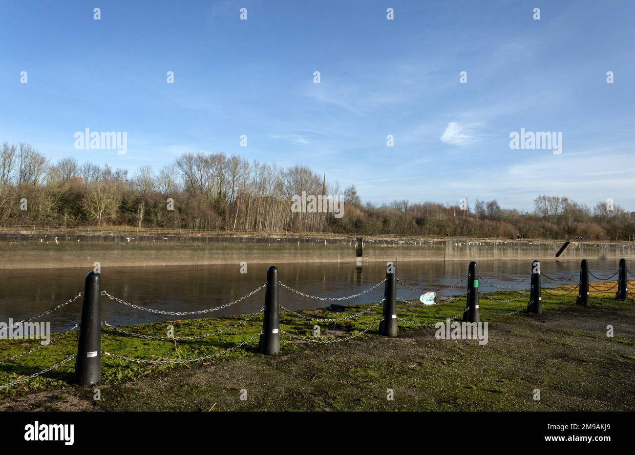 Site of the former Ribble Power Station. Penwortham, Lancashire Stock ...