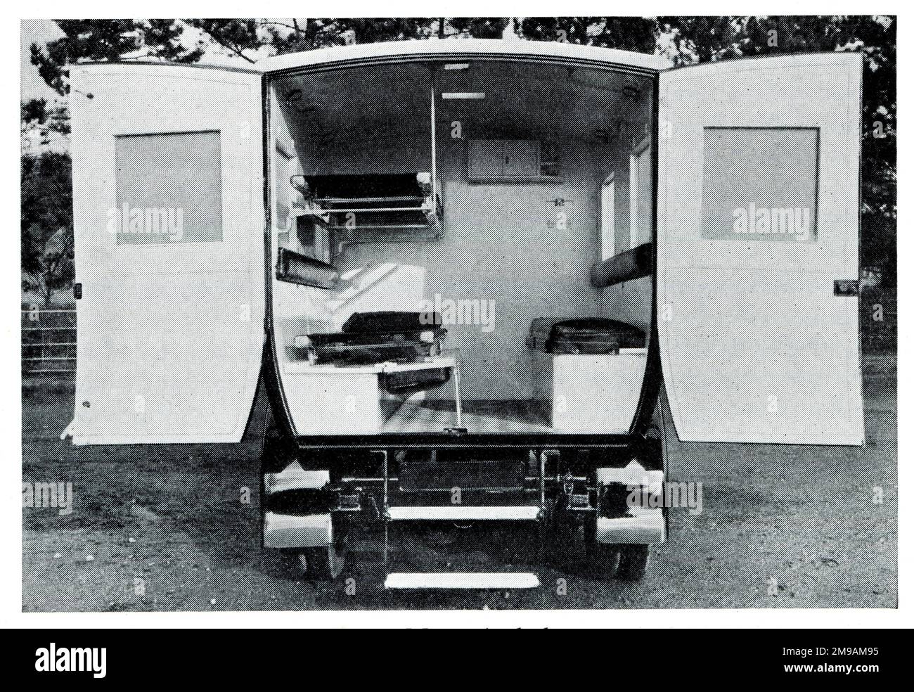 Motor ambulance interior Stock Photo - Alamy