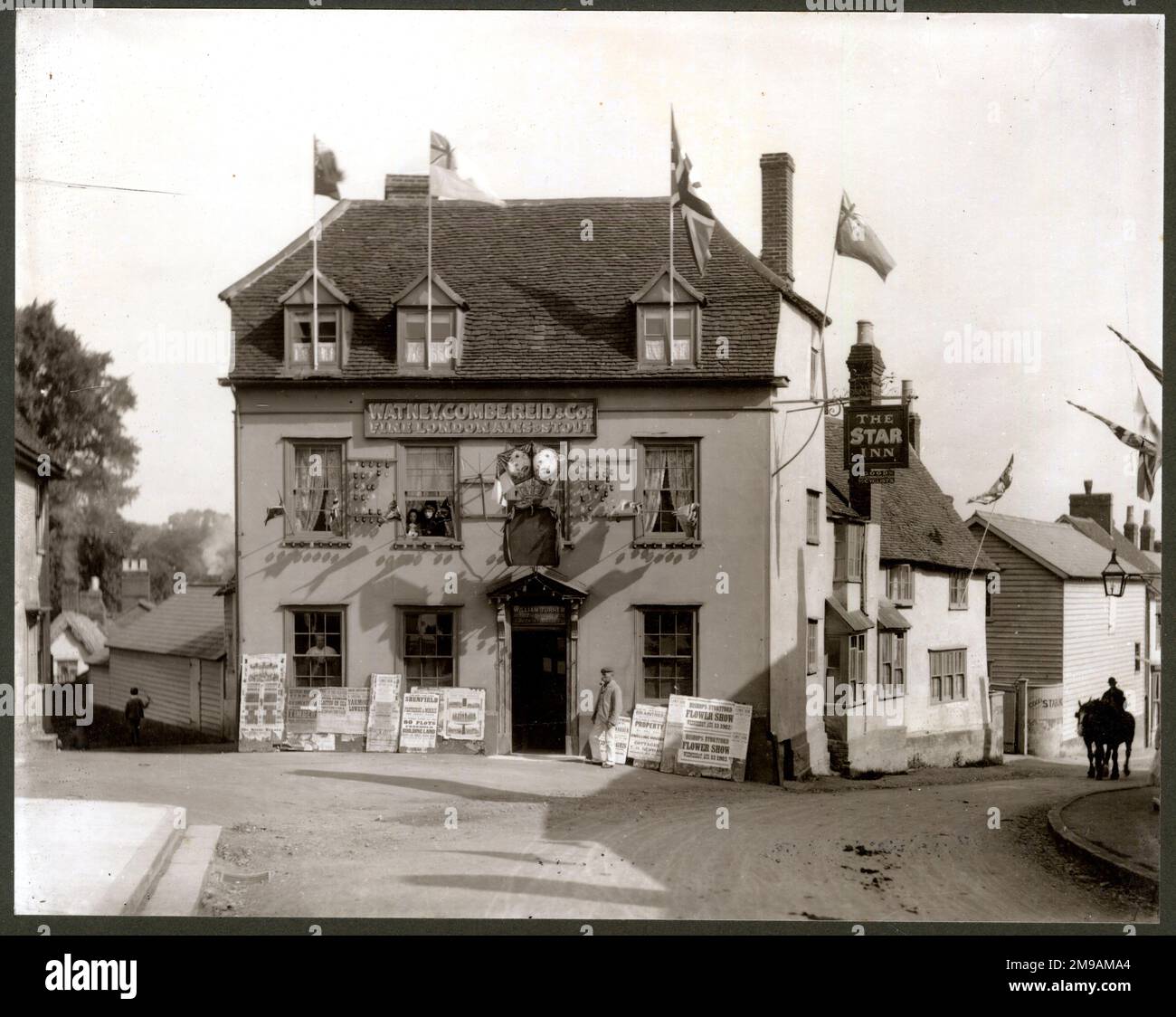 The Star Inn, Great Dunmow, Essex, celebrating the Coronation of King ...
