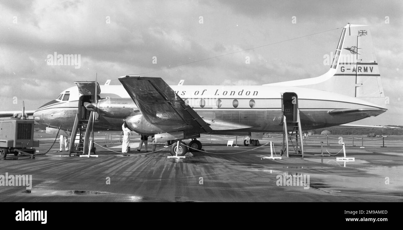 Avro 748 Series 1 G-ARMV (msn 1536) of Skyways of London, at the 1961 ...