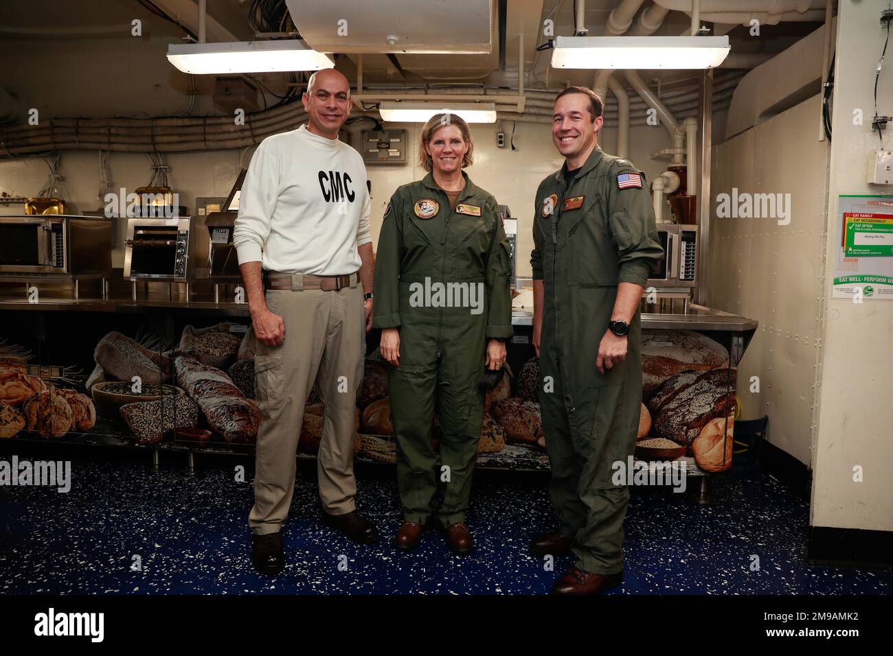 PHILIPPINE SEA (May 15, 2022) Command Master Chief Joel Rodriquez, left ...