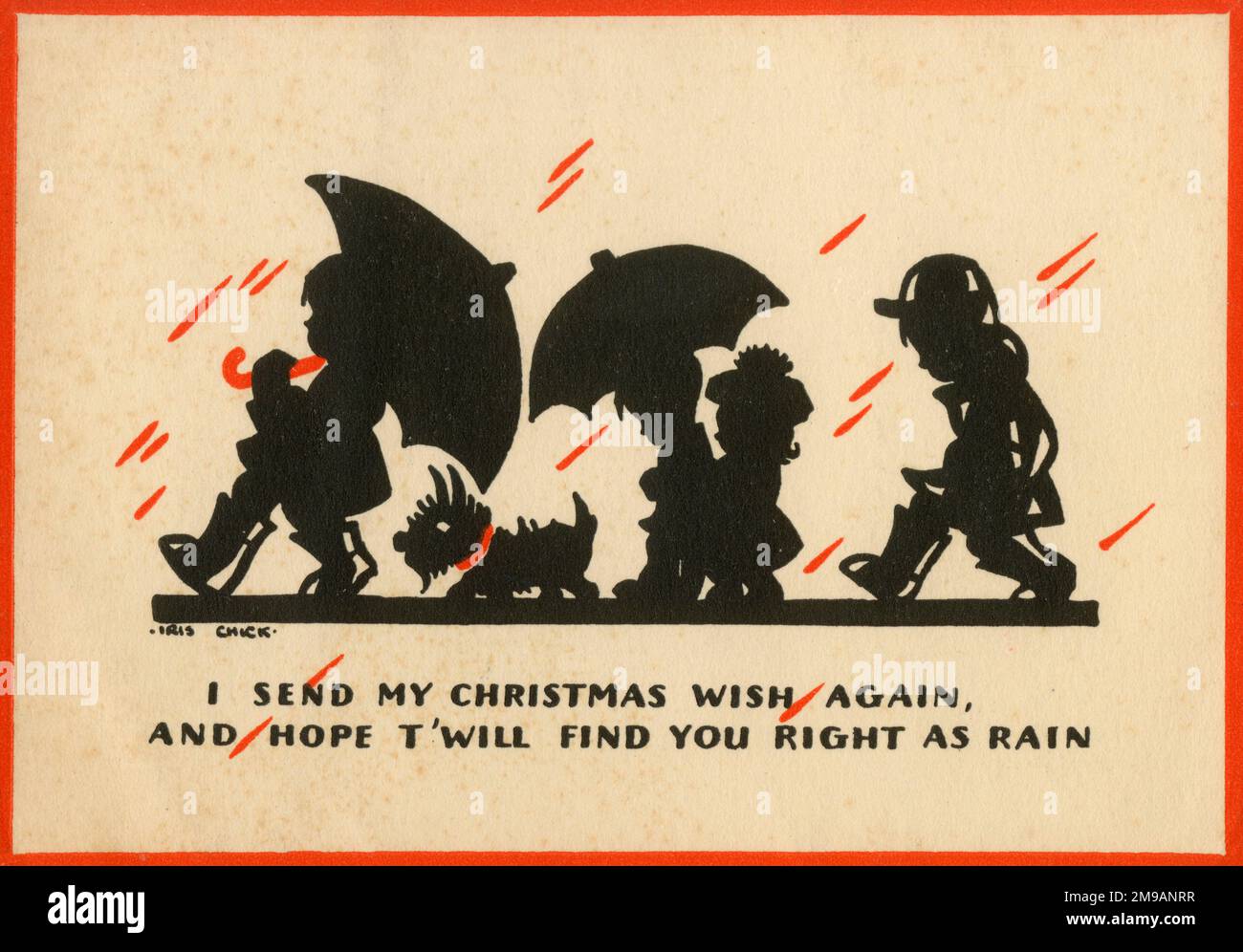 Greetings card design - Sending Christmas wishes - right as rain Stock ...