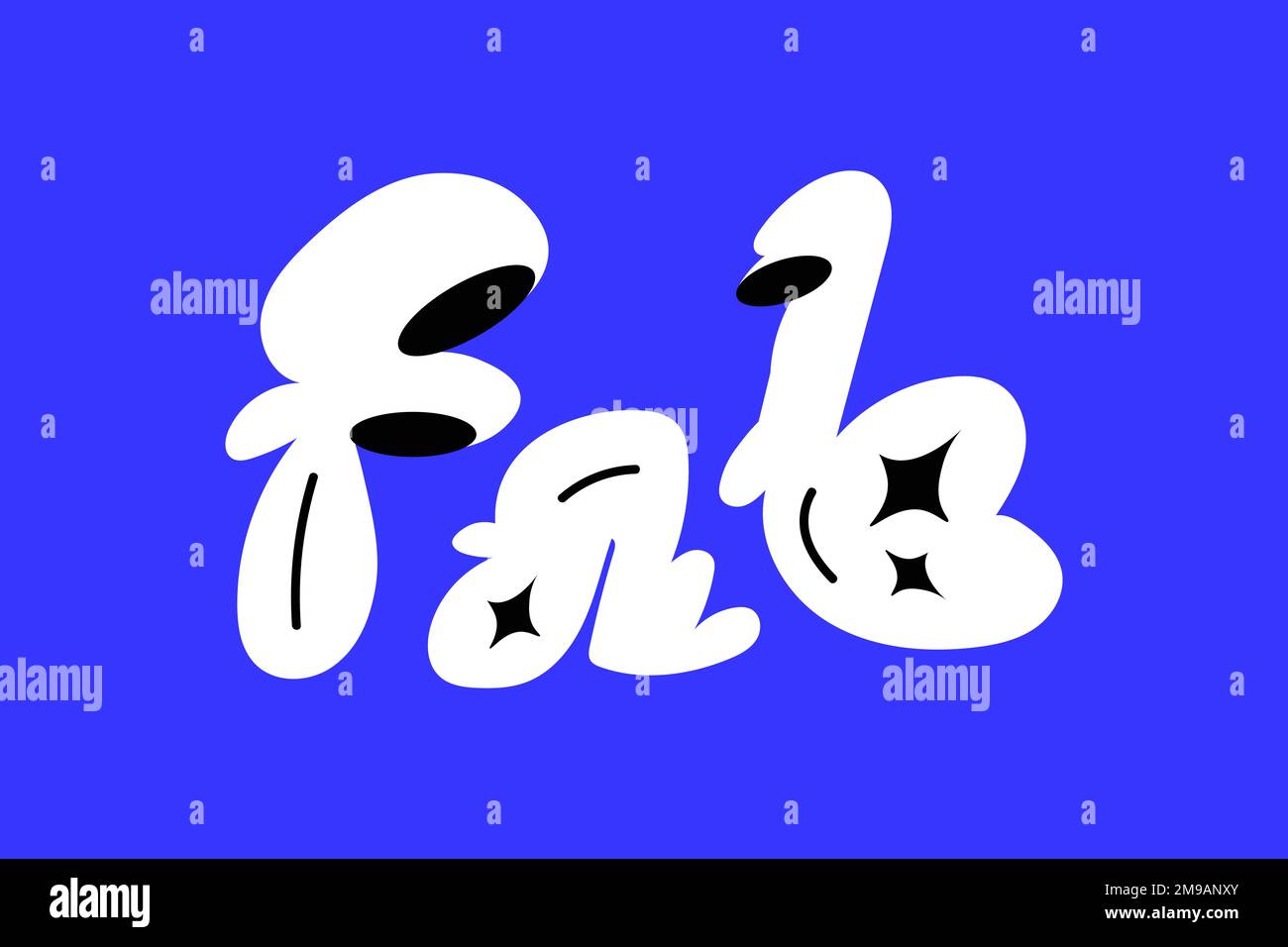 Fab bold doodle typography word vector Stock Vector Image & Art - Alamy