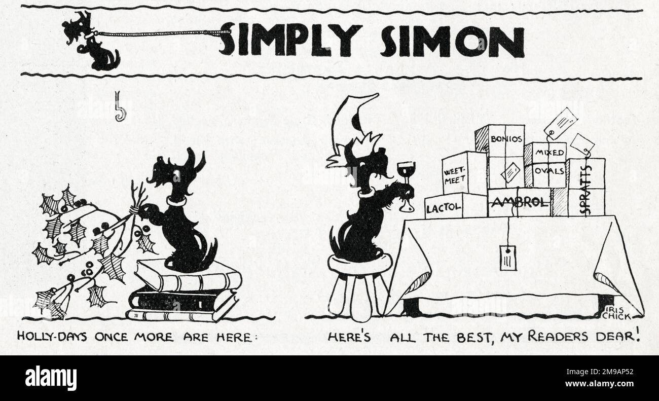 Simply Simon Cartoon Strip by Iris Chick in Tail-Wagger-Magazine Stock ...