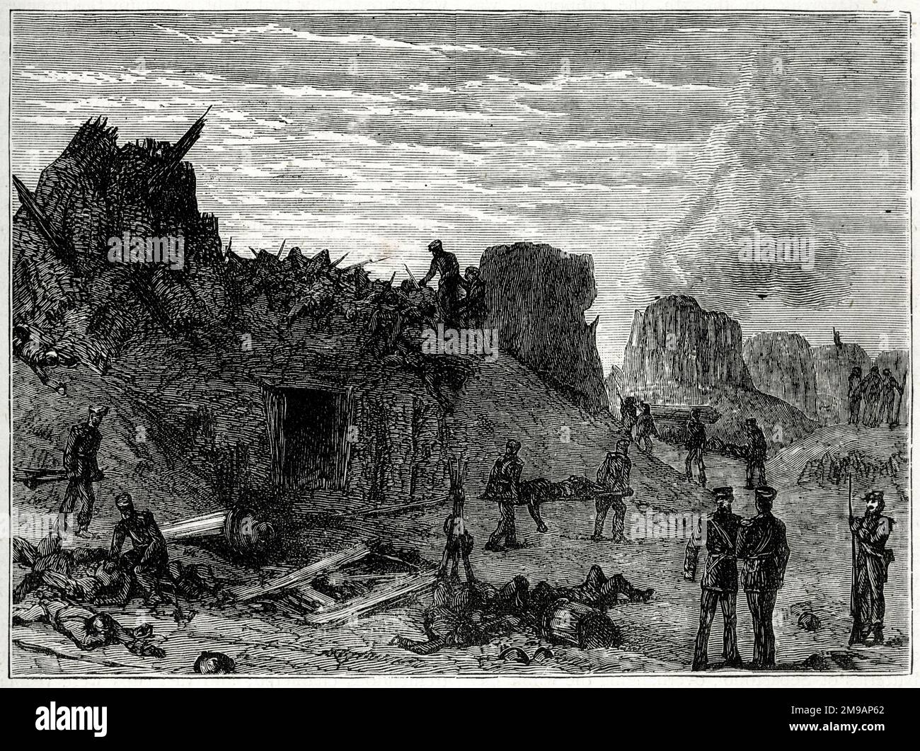 Interior of the Redan after its Capture, Siege of Sebastopol, Crimean ...