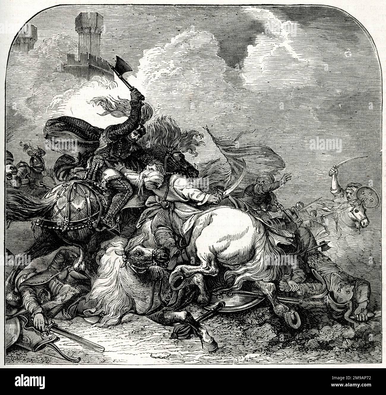 King Richard I in action during the Battle of Jaffa, Jerusalem, Third ...