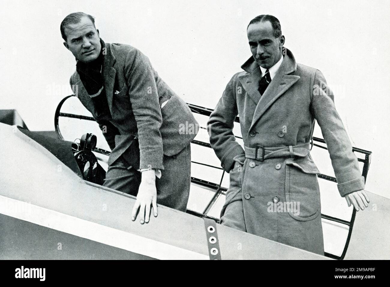 C.W.A. Scott left, Captain Campbell Black right, winners of the England ...