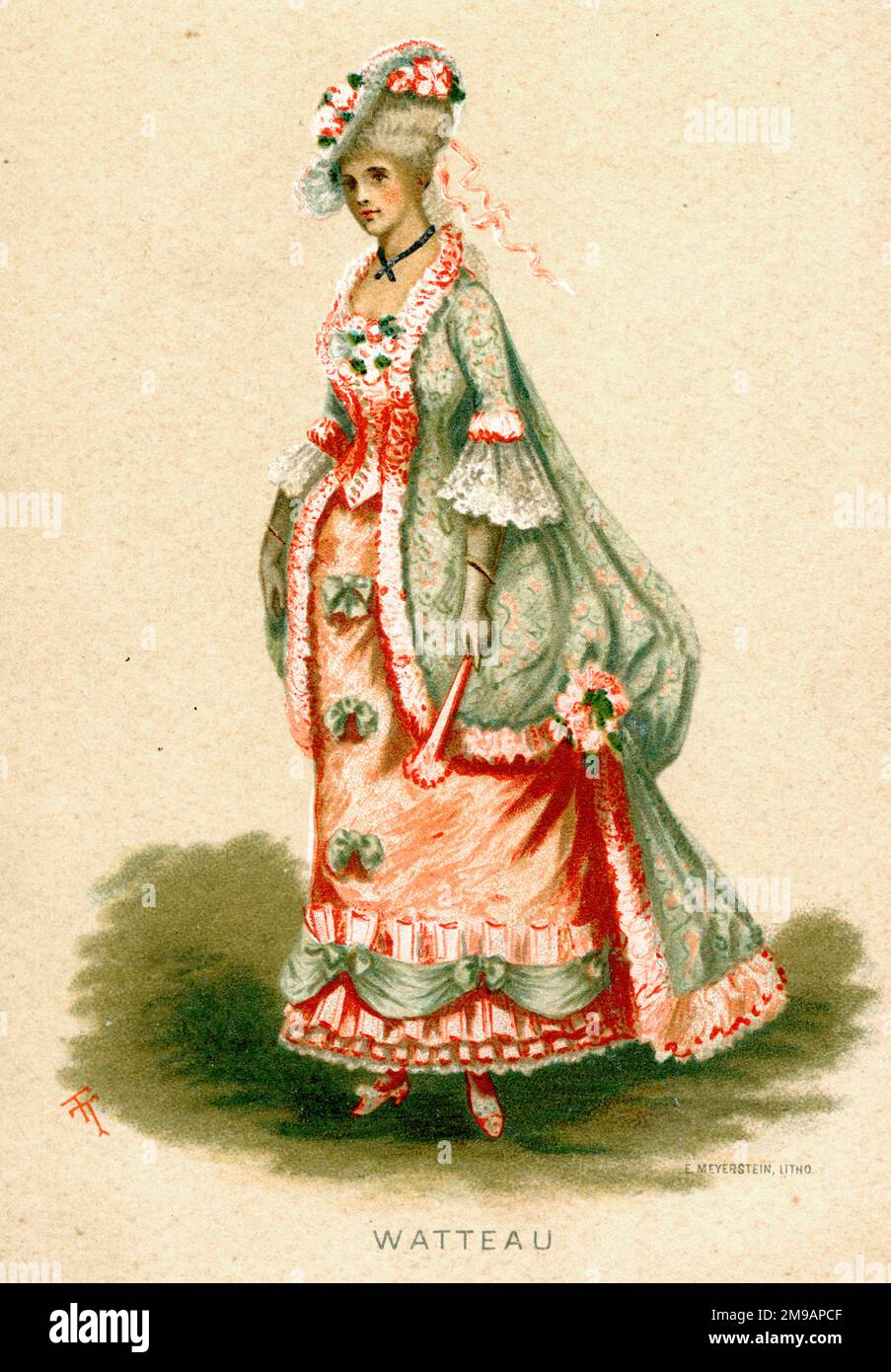 Fancy dress costume, Watteau style dress Stock Photo - Alamy