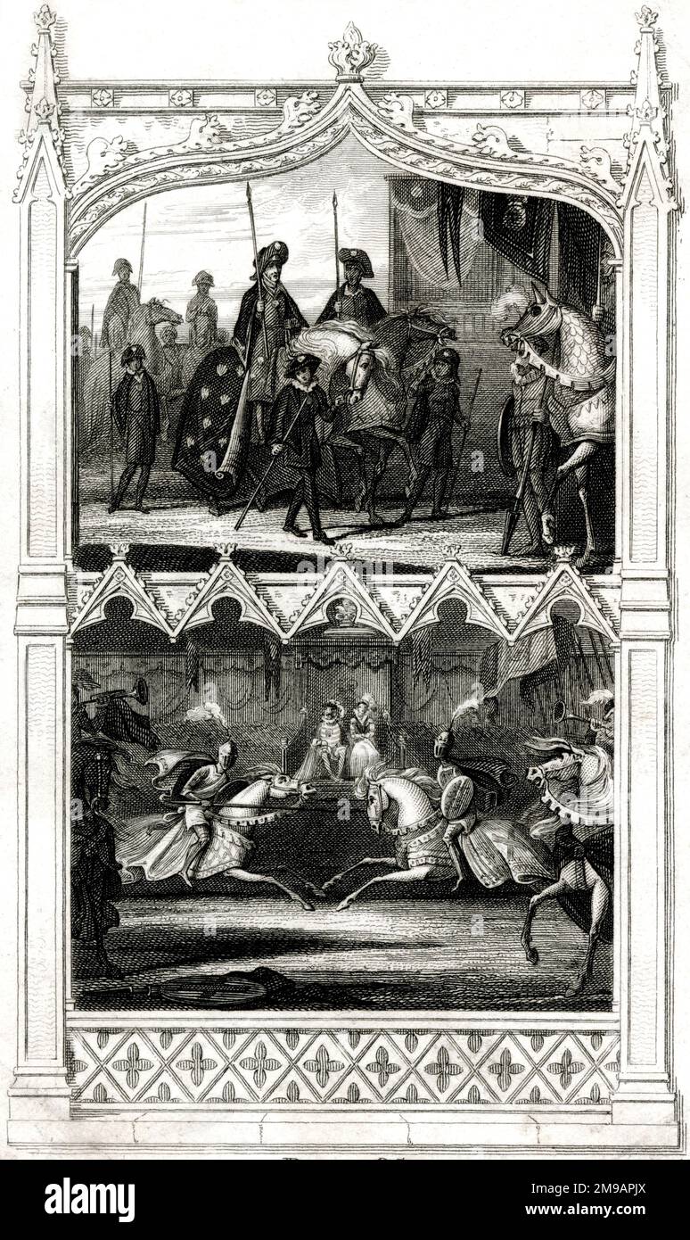 Medieval Jousting Tournament, arrival and contest Stock Photo - Alamy