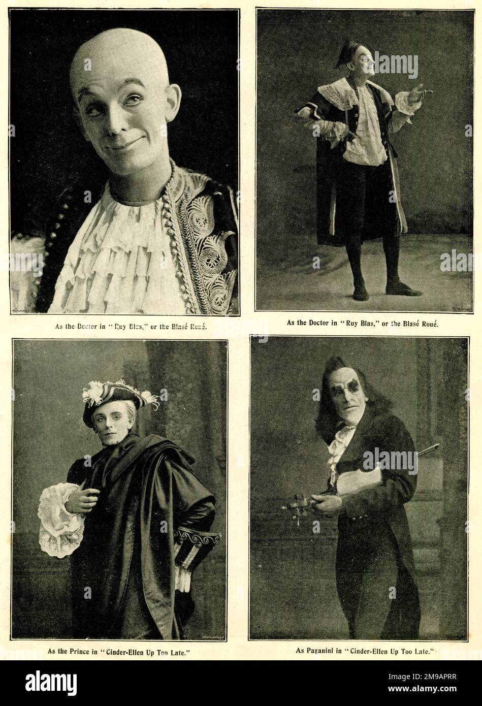 Fred Storey, actor, in three different theatrical roles Stock Photo - Alamy