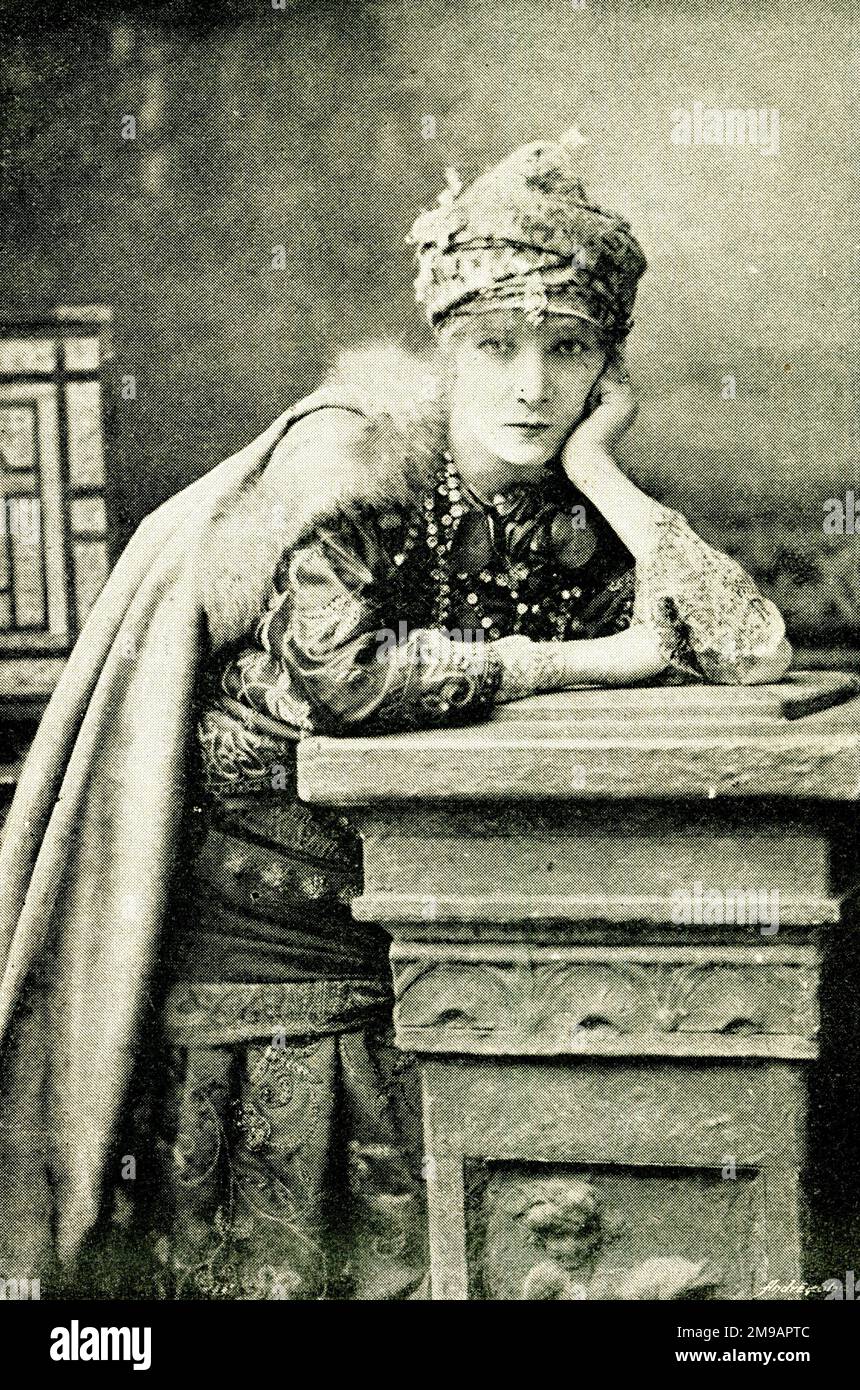 Sarah Bernhardt, French actress, as the Empress of Byzantium in ...