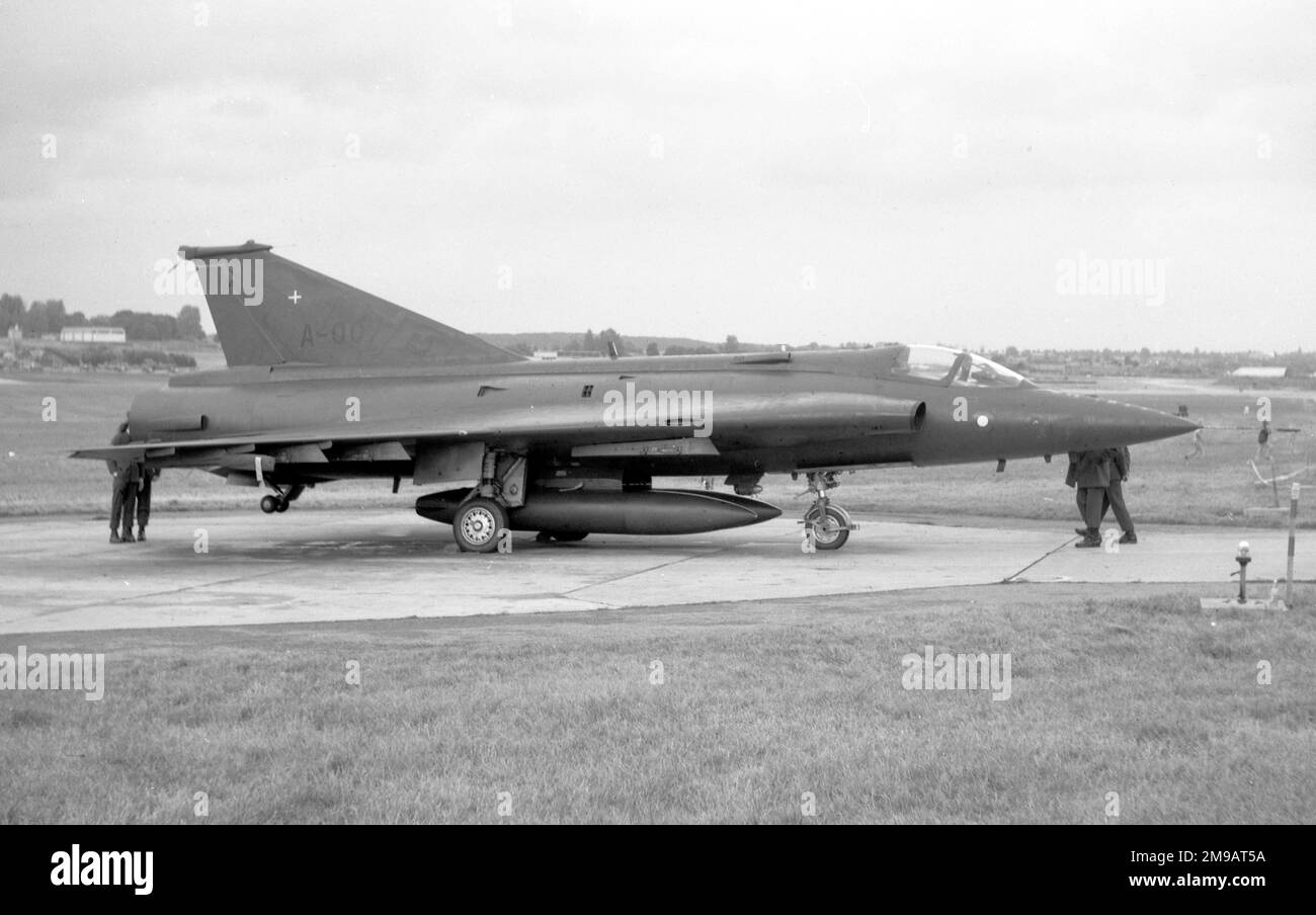 Royal Danish Air Force - SAAB F-35 Draken A-007, of Eskadrille 725 ...