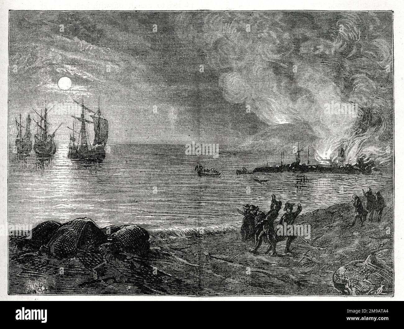 Spanish attack on Penzance, Newlyn and Mousehole, West Cornwall, 23 ...