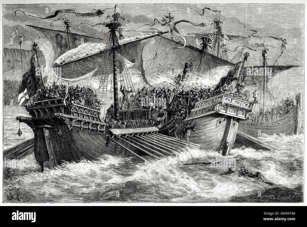 The Battle of Dover (Battle of Sandwich), 24 August 1217, part of the ...